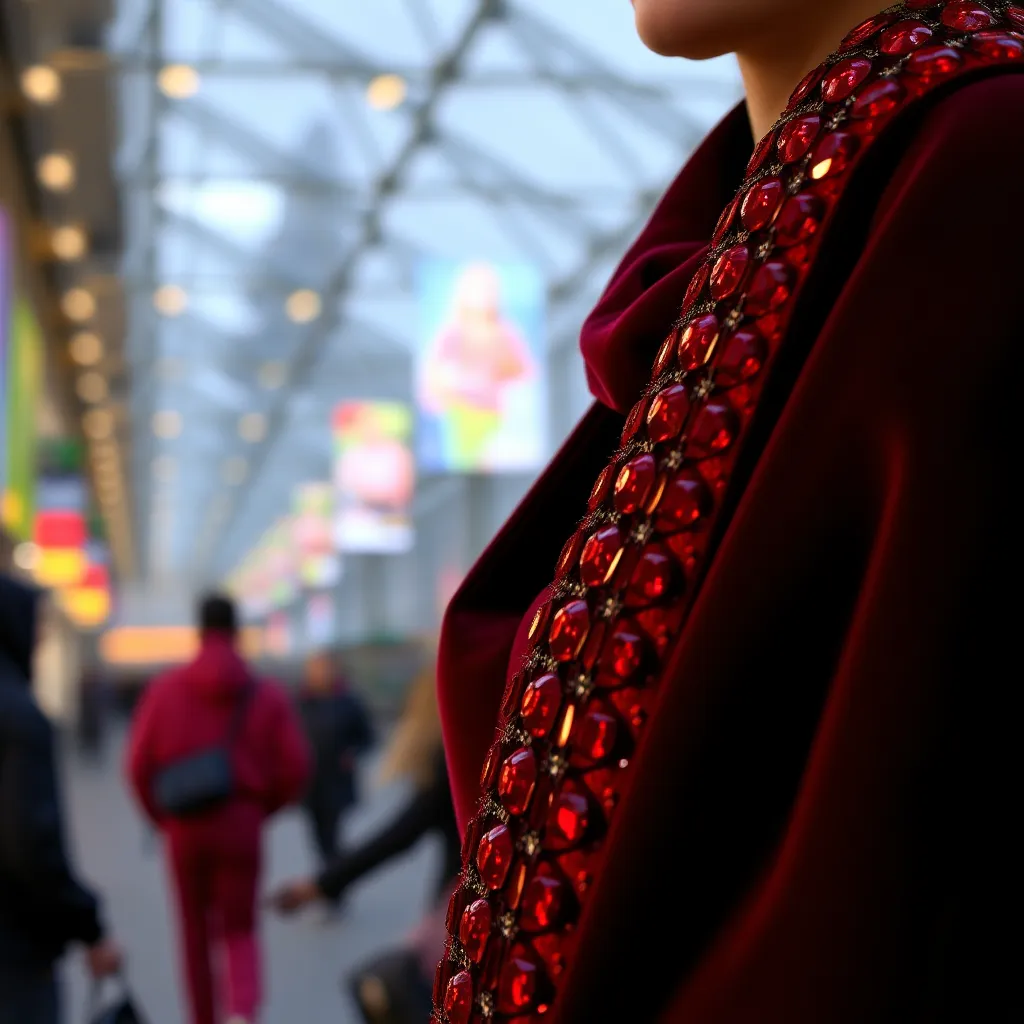 Red Rhinestone Trim: A Fashion Statement